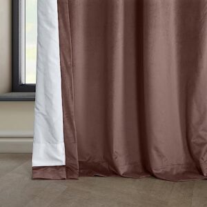 HPD Half Price Drapes Heritage Plush Velvet Curtains 96 Inches Long Room Darkening Curtains for Bedroom & Living Room 50W x 96L, (1 Panel), Wild Rose