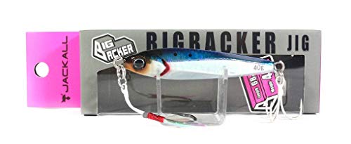 JACKALL Metal Jig Big Backer Jig, 2.7 inches (68 mm), 1.4 oz (40 g), Sardine / Magma Wave Holo