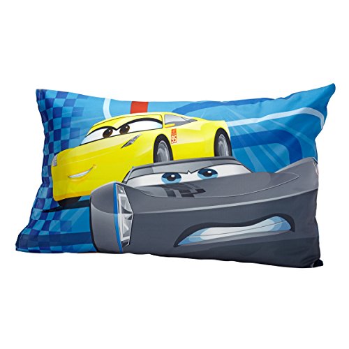 Disney Cars Rusteze Racing Team 4 Piece Toddler Bedding Set, Blue/Red/Yellow/White