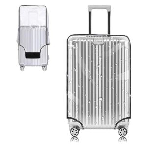 yotako clear pvc suitcase cover protectors 28 inch luggage cover for wheeled suitcase (28''(24.80''h x 19.90''l x 12.40''w))