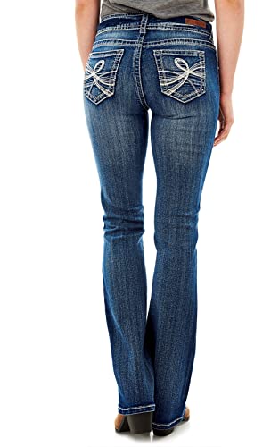 WallFlower Women's Luscious Curvy Bootcut Mid-Rise Insta Stretch Juniors Jeans (Standard and Plus), Jenna, 9