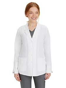 healing hands womens lab coat 4 pocket full sleeve mid length 5064 felicity the white coat minimalist collection white xl