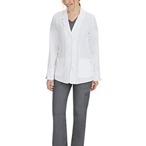 Healing Hands Womens Lab Coat 4 Pocket Full Sleeve Mid length 5064 Felicity The White Coat Minimalist Collection White XL