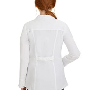 Healing Hands Womens Lab Coat 4 Pocket Full Sleeve Mid length 5064 Felicity The White Coat Minimalist Collection White XL