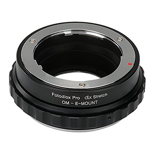 Fotodiox DLX Stretch Lens Mount Adapter - Olympus Zuiko (OM) 35mm SLR Lens to Sony Alpha E-Mount Mirrorless Camera Body with Macro Focusing Helicoid and Magnetic Drop-in Filters