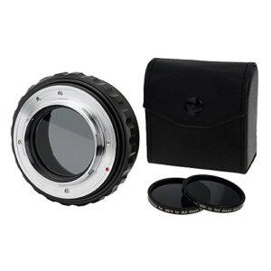 Fotodiox DLX Stretch Lens Mount Adapter - Olympus Zuiko (OM) 35mm SLR Lens to Sony Alpha E-Mount Mirrorless Camera Body with Macro Focusing Helicoid and Magnetic Drop-in Filters