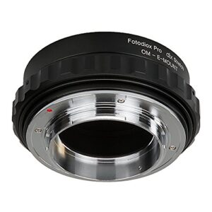 Fotodiox DLX Stretch Lens Mount Adapter - Olympus Zuiko (OM) 35mm SLR Lens to Sony Alpha E-Mount Mirrorless Camera Body with Macro Focusing Helicoid and Magnetic Drop-in Filters