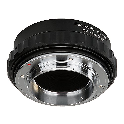 Fotodiox DLX Stretch Lens Mount Adapter - Olympus Zuiko (OM) 35mm SLR Lens to Sony Alpha E-Mount Mirrorless Camera Body with Macro Focusing Helicoid and Magnetic Drop-in Filters