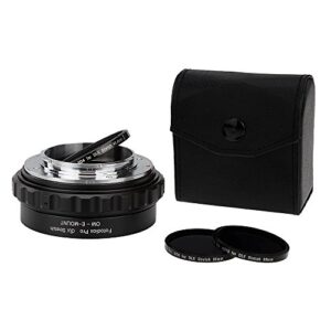 Fotodiox DLX Stretch Lens Mount Adapter - Olympus Zuiko (OM) 35mm SLR Lens to Sony Alpha E-Mount Mirrorless Camera Body with Macro Focusing Helicoid and Magnetic Drop-in Filters