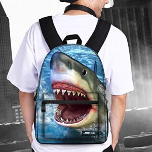 JeremySport Boys Backpack - 3D Animal Face Shark Backpack for School