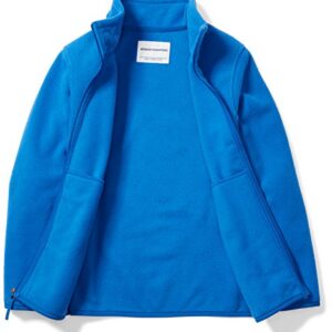 Amazon Essentials Boys' Polar Fleece Full-Zip Mock Jacket, Blue, X-Small