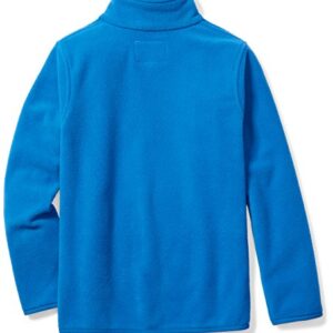 Amazon Essentials Boys' Polar Fleece Full-Zip Mock Jacket, Blue, X-Small