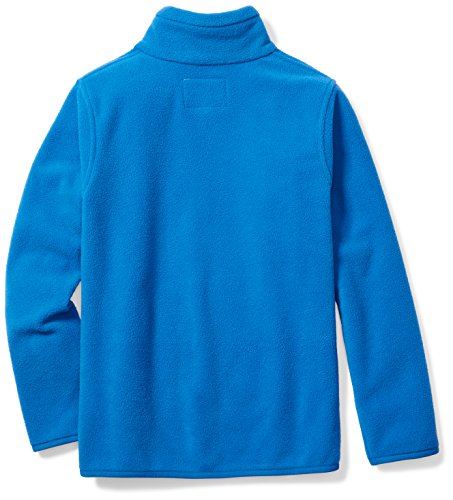 Amazon Essentials Boys' Polar Fleece Full-Zip Mock Jacket, Blue, X-Small