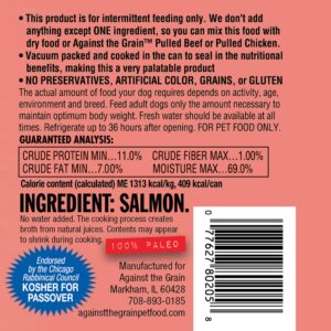 Against The Grain Nothing Else! Salmon Dog Food - 12, 11 oz Cans