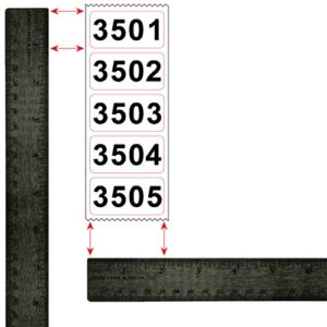 Consecutively Numbered Labels Self Adhesive Durable Vinyl- Measure: 2" X 1" by Kenco (ROLL 3501-4000)