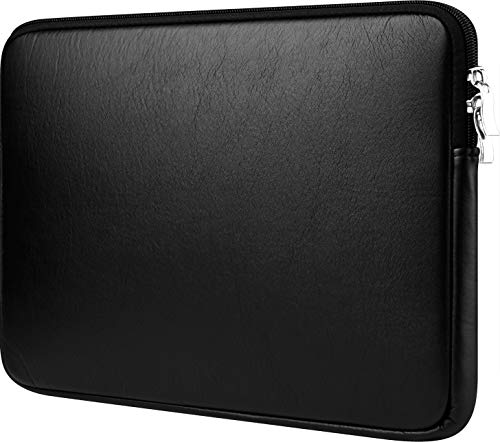 CCPK 11.6" Chromebook Case 11.6 Inch Compatible for Dell XPS 13 Surface Pro 12 Inch MacBook Air 11" Samsung 4 Inspiron HP Stream ASUS VivoBook Carrying Protective Laptop Sleeve Cover PU Leather, Black