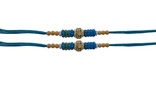 WhopperIndia Set of Two Rakhi, Rudrakhsa and Beads Thread. Rakhi, Raksha Bandhan Gift for your Brother Color Vary and Multi Design