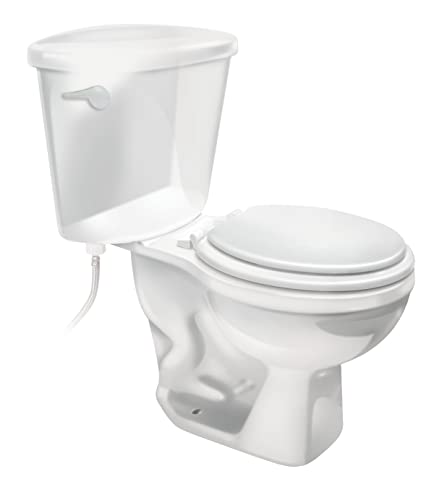 Fluidmaster 640 PERFECT FIT Universal Toilet Tank Flush Lever In White, Plastic Toilet Handle With Adjustable Arm