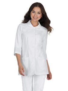 koi 446 women's amber lab coat (white, x-small)