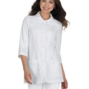 KOI 446 Women's Amber Lab Coat (White, X-Small)