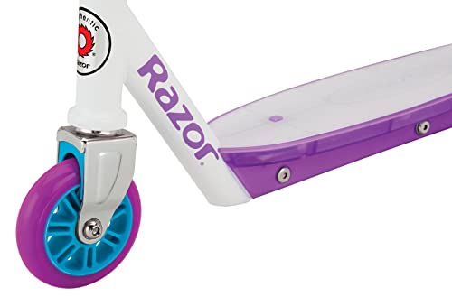 Razor Party Pop Kick Scooter for Kids Ages 6+ - 12 Multi-Color LED Lights, Urethane Wheels, Rear Fender Brake, For Riders up to 143