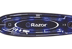 Razor Tekno Kick Scooter for Kids Ages 6+ - Pulsating Multi-Color Lighted Deck, For Riders up to 143 lbs