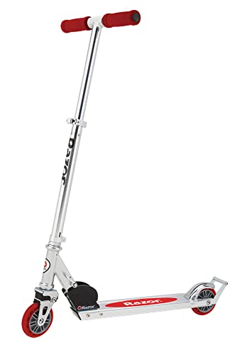 Razor A2 Kick Scooter for Kids – Wheelie Bar, Foldable, Lightweight, Front Vibration Reducing System, Adjustable Height Handlebars