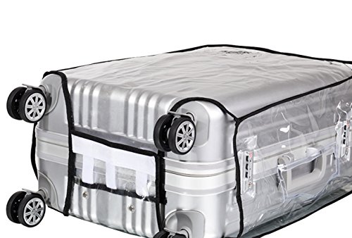 JenKin Luggage Protector Suitcase Cover PVC Waterproof Travel Suitcase Fits Most 20" to 30"(24")