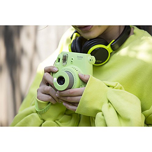 Fujifilm Instax Mini 9 Instant Camera (Lime Green) with 2 x Instant Twin Film Pack (40 Exposures)