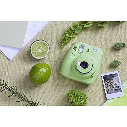 Fujifilm Instax Mini 9 Instant Camera (Lime Green) with 2 x Instant Twin Film Pack (40 Exposures)