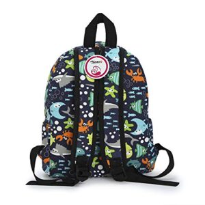 Zicac Children's Cute Canvas Backpacks Toddler Backpack (M, Blue)