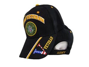 auhafaly united states army veteran men's standard baseball, black, one size