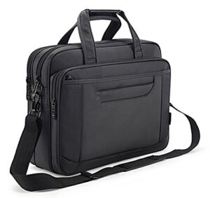 briefcase bag 15.6 inch laptop messenger bag business office bag for men women, waterproof stylish nylon multi-functional shoulder bag fit for computer notebook macbook hp dell lenovo asus apple