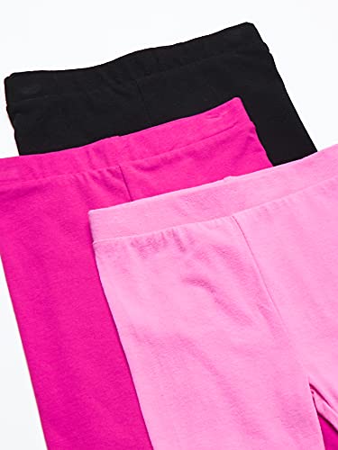 Hudson Baby Unisex Baby Cotton Pants and Leggings Pink Black, 3 Toddler