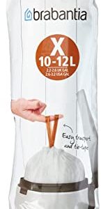 Brabantia Trash Can Liner Code X, 3.2 gallon, White