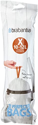 Brabantia Trash Can Liner Code X, 3.2 gallon, White