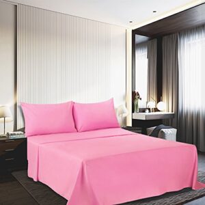 Best Season 3 Piece Bed Sheet Set (Twin,Peach Pink) 1 Flat Sheet,1 Fitted Sheet and 1 Pillow Cases,100% Brushed Microfiber 1800 Luxury Bedding,Deep Pockets,Extra Soft & Fade Resistant