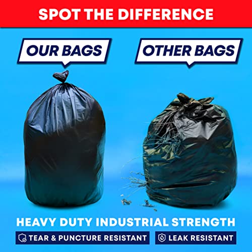 95-96 Gallon Trash Bags, (Huge 25 Bags w/Ties) Extra Large Trash Bags, 90 Gallon, 95 Gallon, 96 Gallon, 100 Gallon Trash Bags