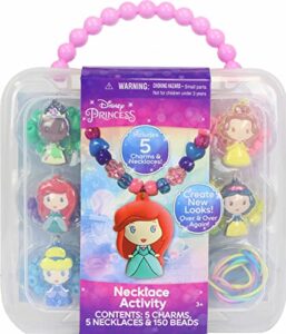 tara toys disney princess necklace activity set, create your own jewelry, easy for little hands [amazon exclusive] 9.7x8.18x2