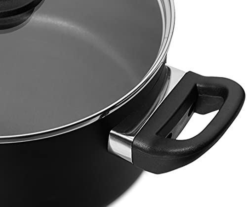 Amazon Basics Non-Stick Cookware 15-Piece Set, Pots, Pans and Utensils, Black