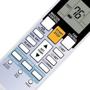 RCECAOSHAN Replacement for Fujitsu Air Conditioner Remote Control Model Number AR-RAH2U Works for ASU18RLF ASU18RLXS ASU24RLF ASU24RLXS ASU30RLX AUU12RLF AUU18RLF AUU9RLF