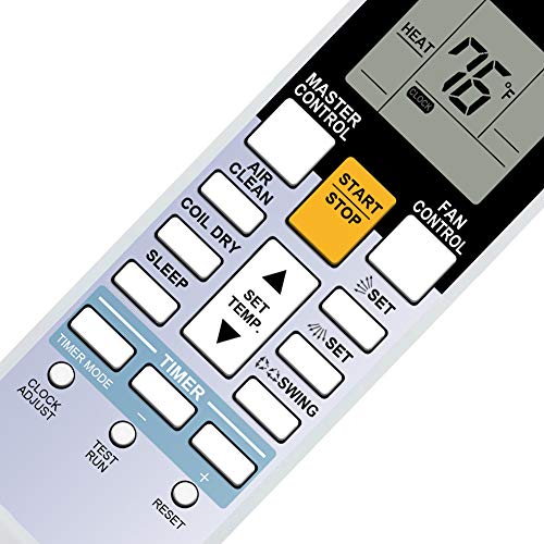 RCECAOSHAN Replacement for Fujitsu Air Conditioner Remote Control Model Number AR-RAH2U Works for ASU18RLF ASU18RLXS ASU24RLF ASU24RLXS ASU30RLX AUU12RLF AUU18RLF AUU9RLF