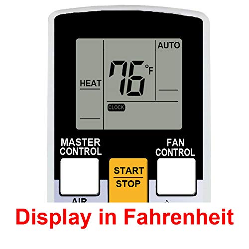 RCECAOSHAN Replacement for Fujitsu Air Conditioner Remote Control Model Number AR-RAH2U Works for ASU18RLF ASU18RLXS ASU24RLF ASU24RLXS ASU30RLX AUU12RLF AUU18RLF AUU9RLF