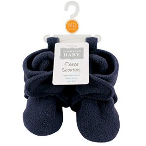 Hudson Baby unisex child Cozy Fleece Booties Slipper Sock, Navy, 12-18 Months Toddler US