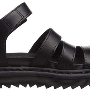 Dr. Martens Women's Blaire Sandal, Black Brando Leather, 8