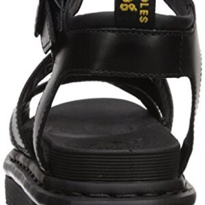 Dr. Martens Women's Blaire Sandal, Black Brando Leather, 8