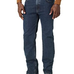 Wrangler Authentics Men's Regular Fit Comfort Flex Waist Jean, Dark Stonewash, 34W x 30L