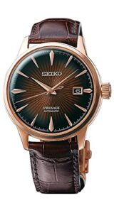 seiko srpb46 presage men's watch brown 40.5mm stainless steel