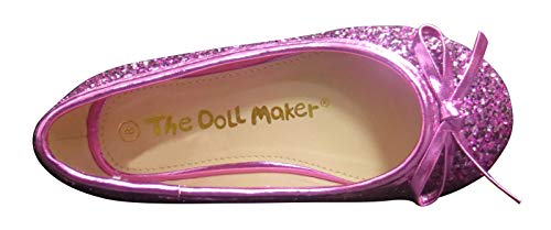 The Doll Maker Glitter Ballet Flat-TD171001B-1 Fuchsia