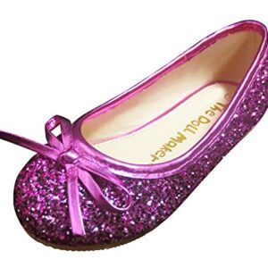 The Doll Maker Glitter Ballet Flat-TD171001B-1 Fuchsia